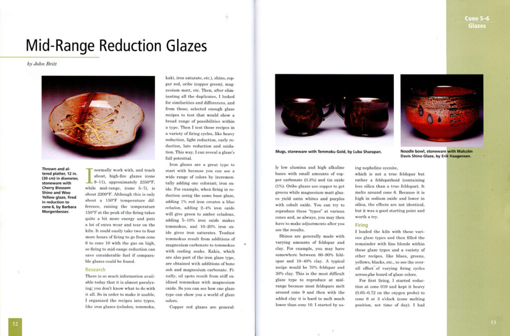 Cone 5-6 Glazes: Materials & Recipes – infoceramica